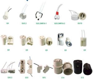 G4 ceramic socket lamp holders for led & halogen lamps