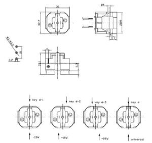 G24d GX24d 2 pin plug in CFL lamp holder light sockets