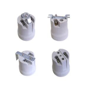 E27 F519 Edison screw Ceramic lamp holders with L bracket