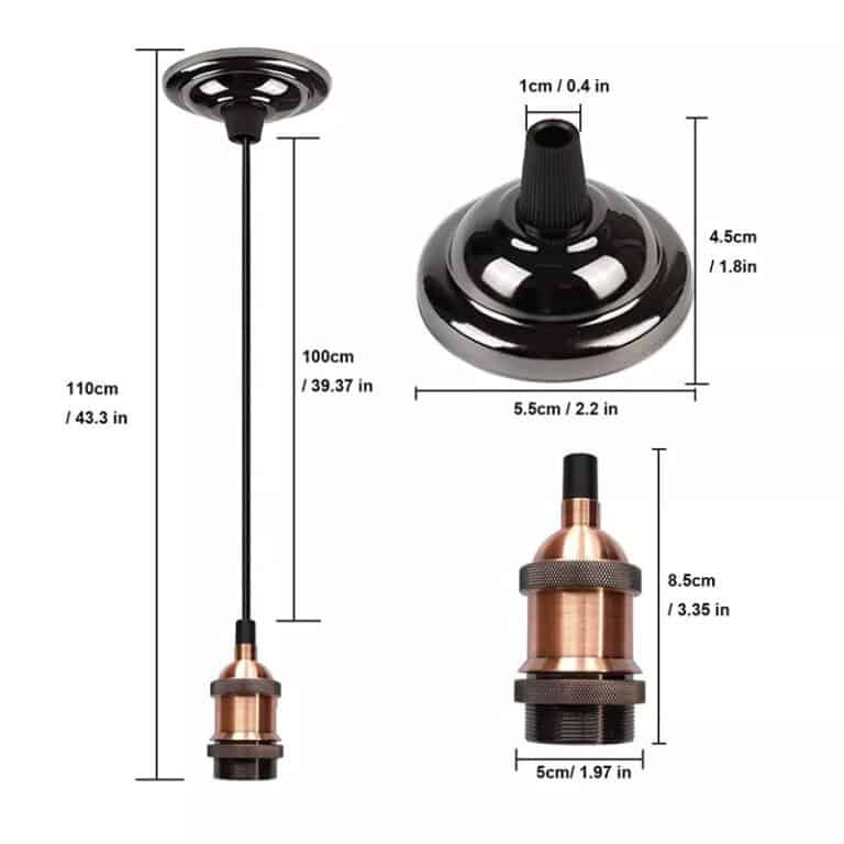 Vintage lamp sockets E27 ES brass pendant light set